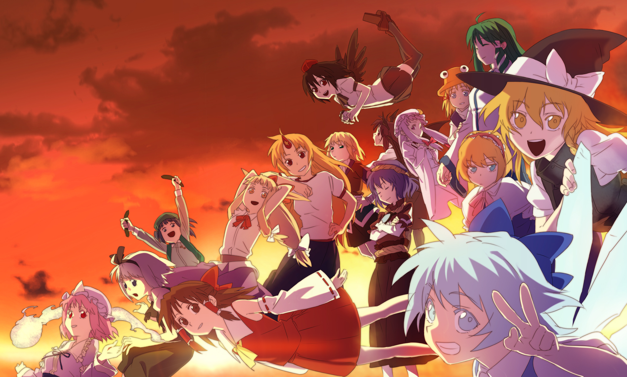 chibi maru makoto touhou alice margatroid chen cirno flandre scarlet fujiwara no mokou hakurei ...